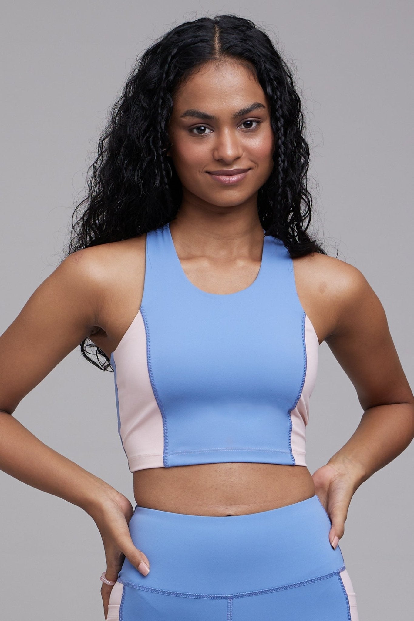 Buy Comfortable Blue Long Sports Bra Top with pads/cups - Life & Jam